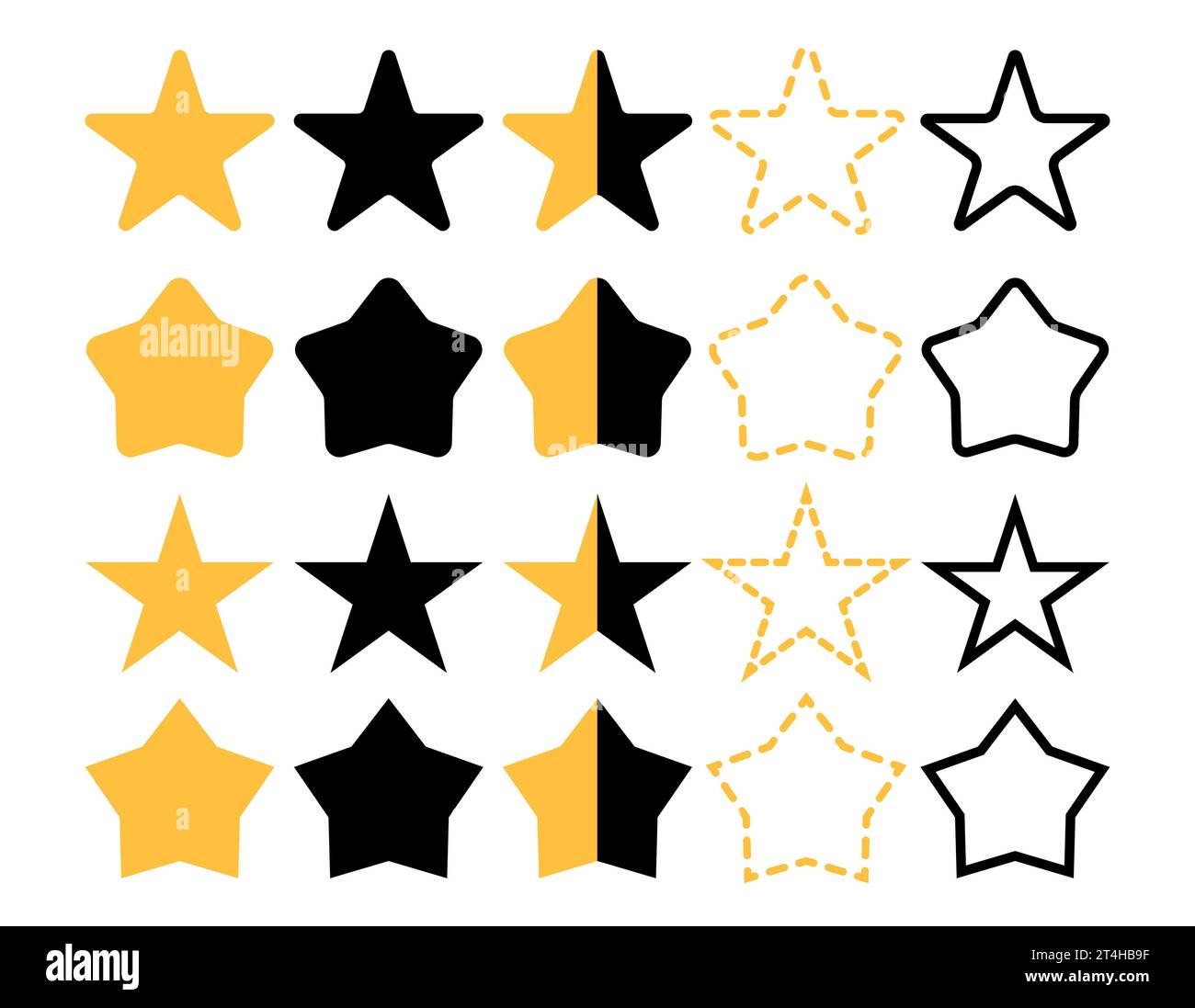 Big set of various stars, rating, rating design, vector graphic Stock ...