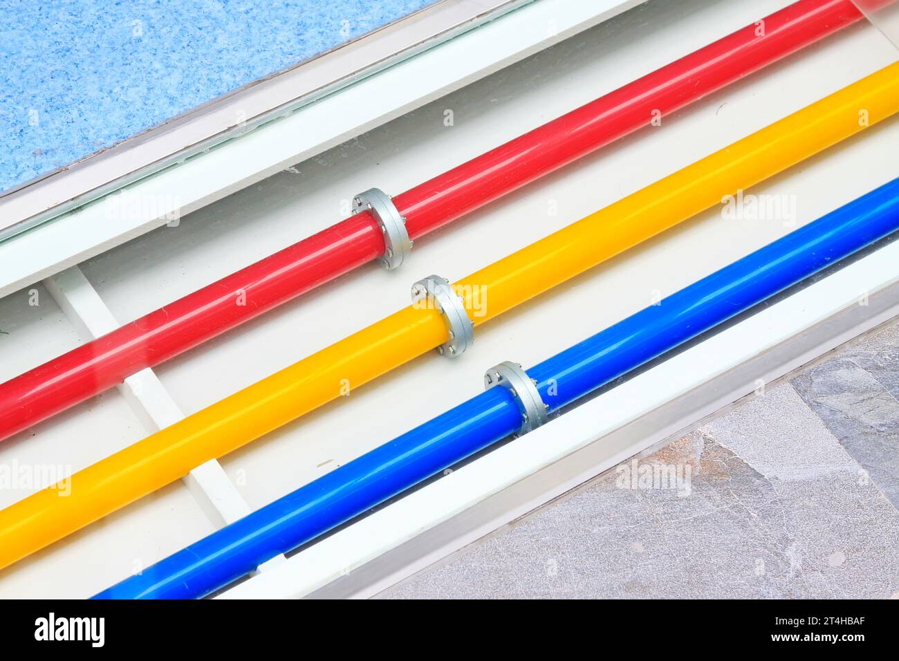 Color gas pipeline, closeup of photo Stock Photo - Alamy