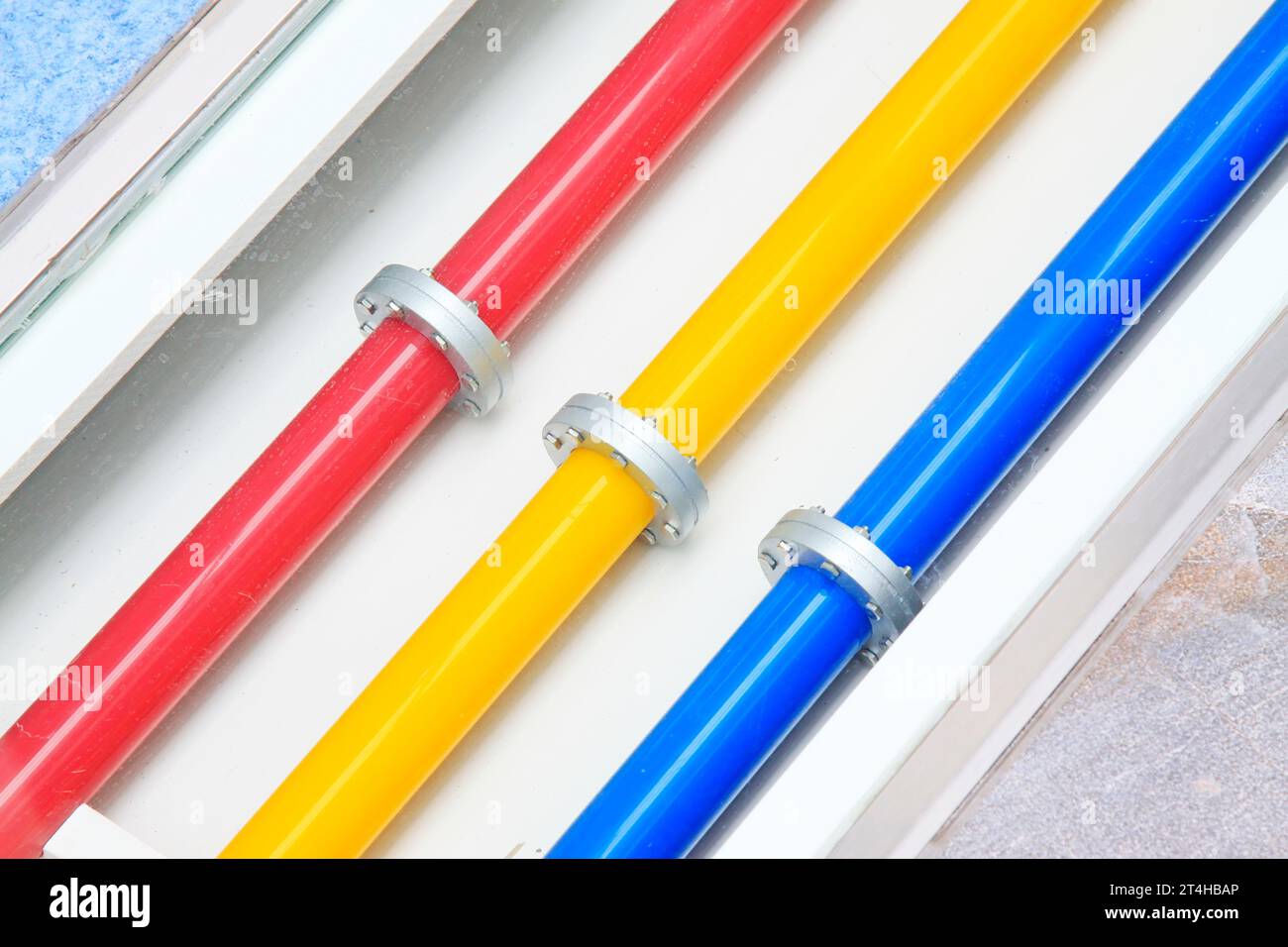 Color gas pipeline, closeup of photo Stock Photo - Alamy