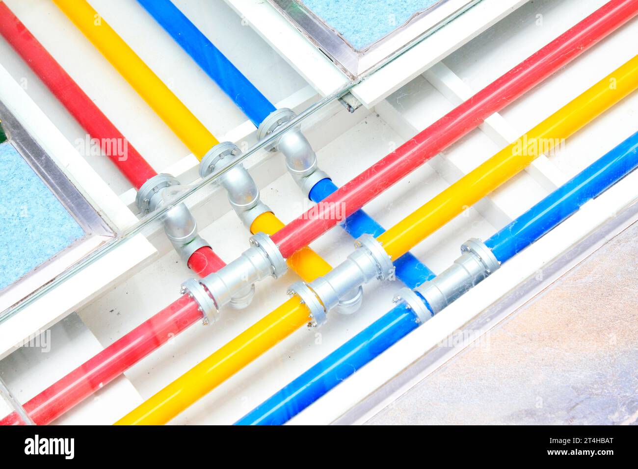 Color gas pipeline, closeup of photo Stock Photo - Alamy