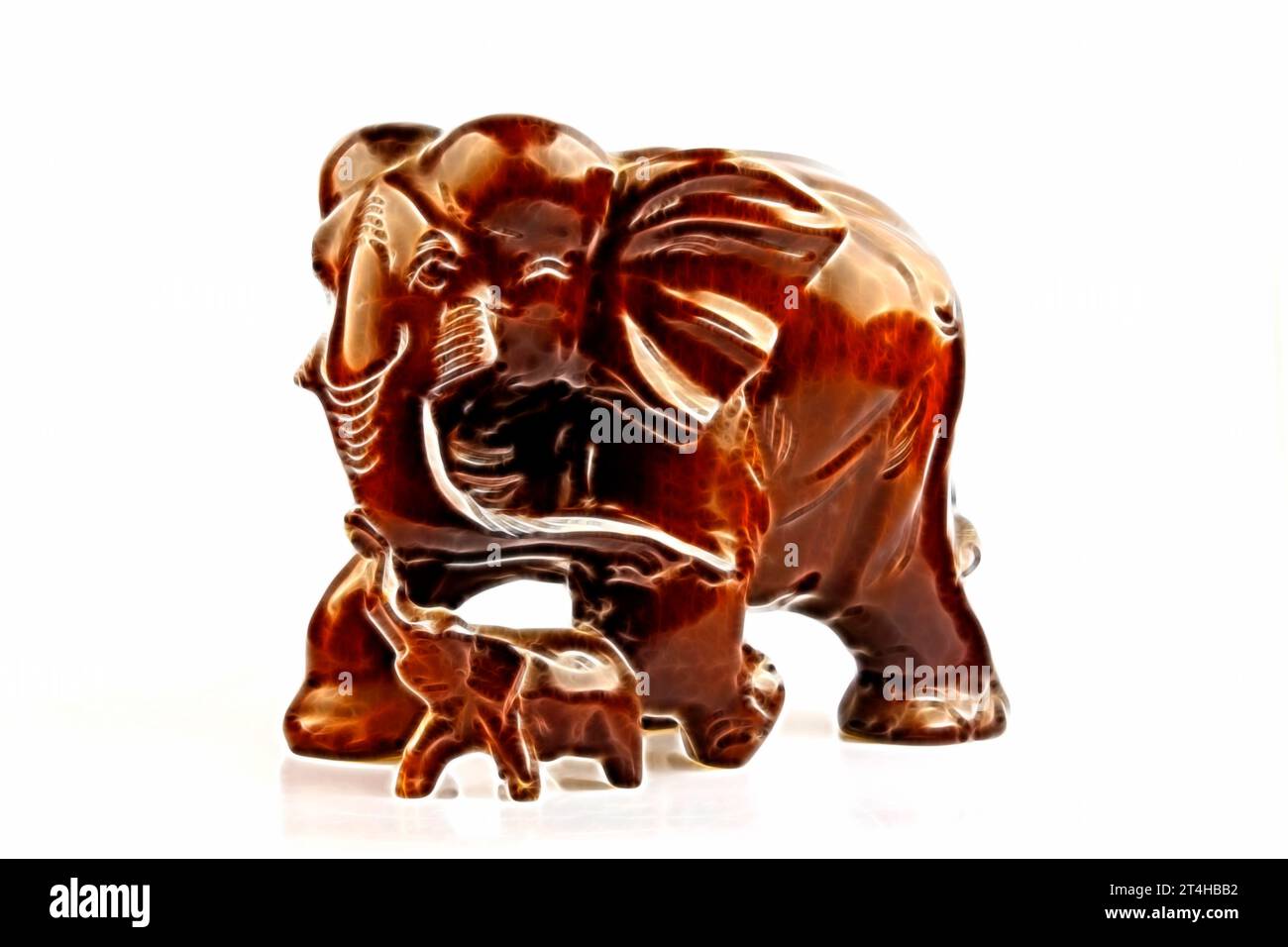 elephant sculpture, computer generated images, closeup of photo Stock ...