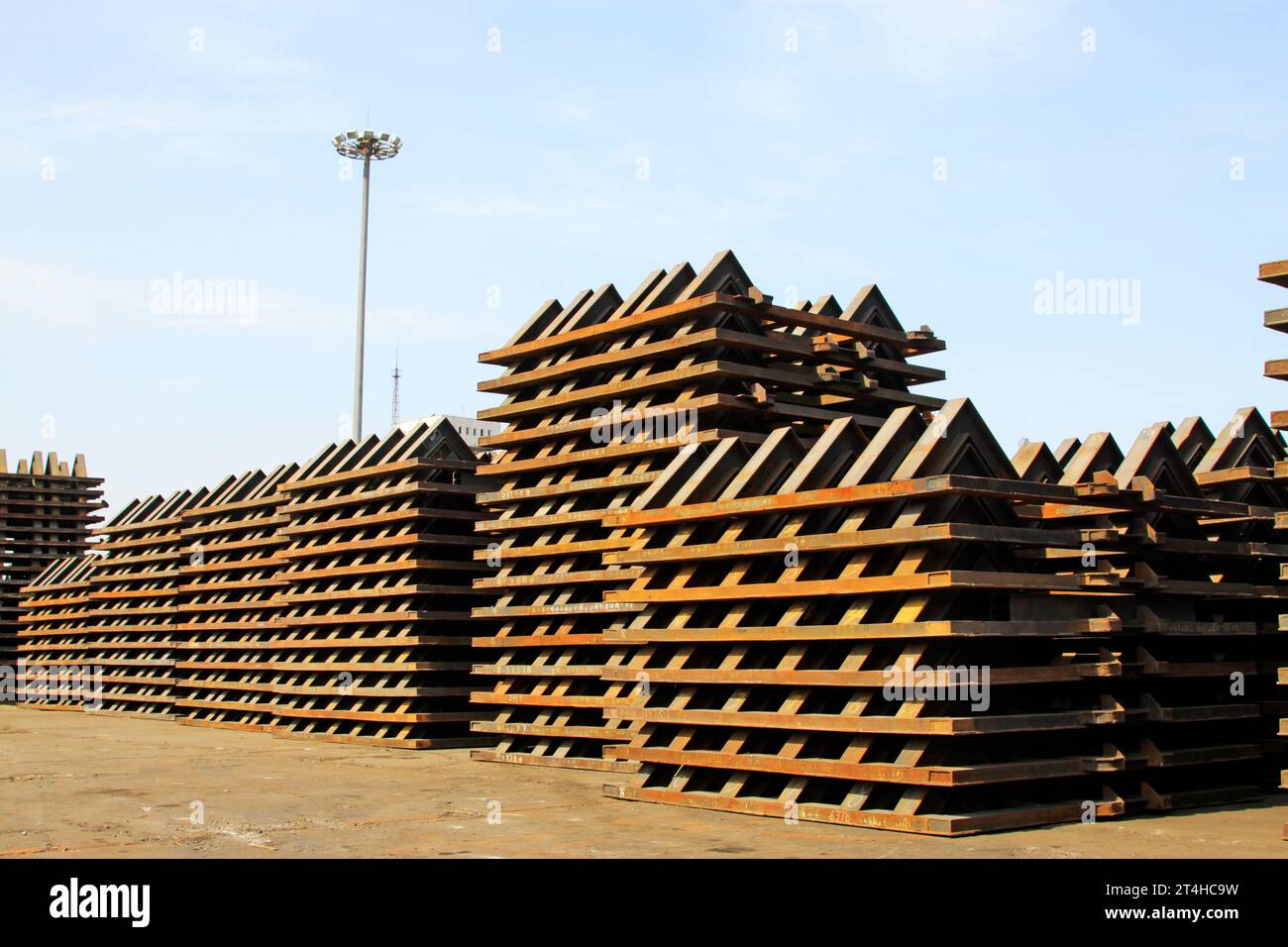 Piles of steel components, closeup of photo Stock Photo - Alamy