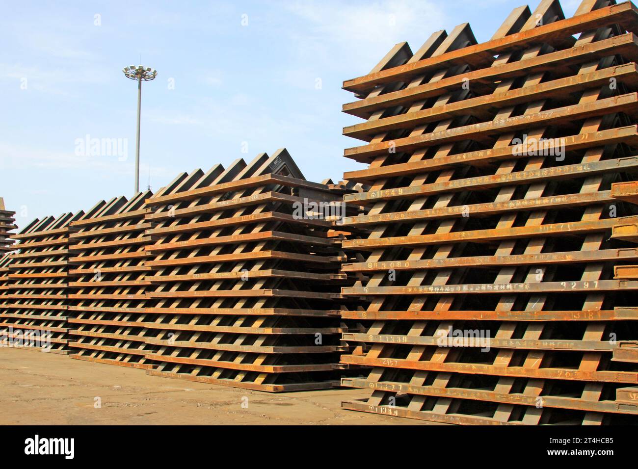 Piles of steel components, closeup of photo Stock Photo - Alamy