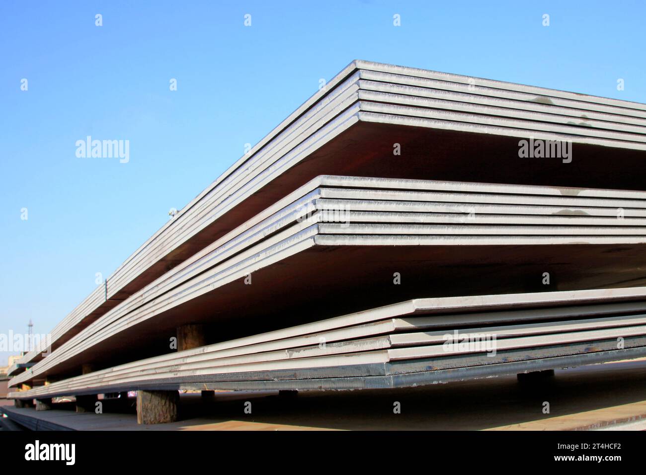 Steel plate in a goods yard, closeup of photo Stock Photo - Alamy