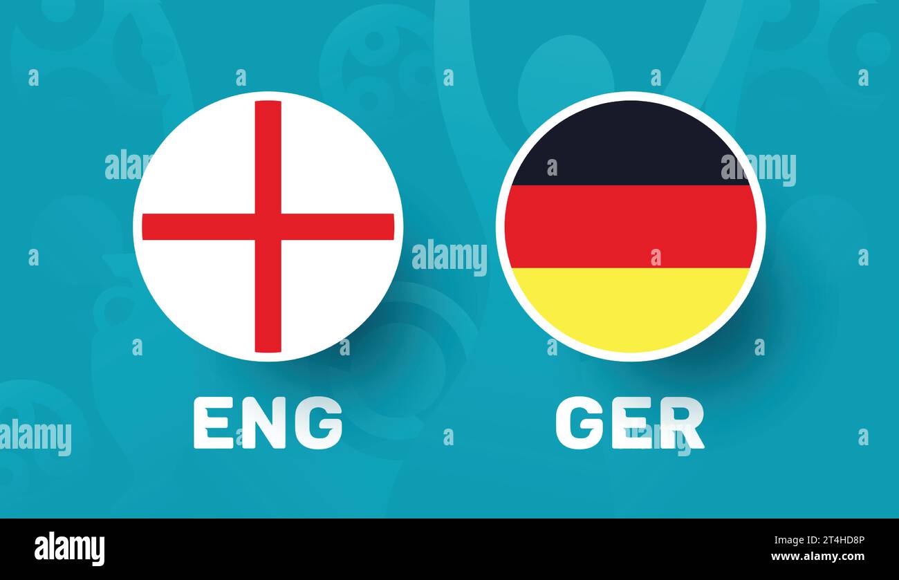 England vs germany round 16 match european Vector Image Stock Vector ...