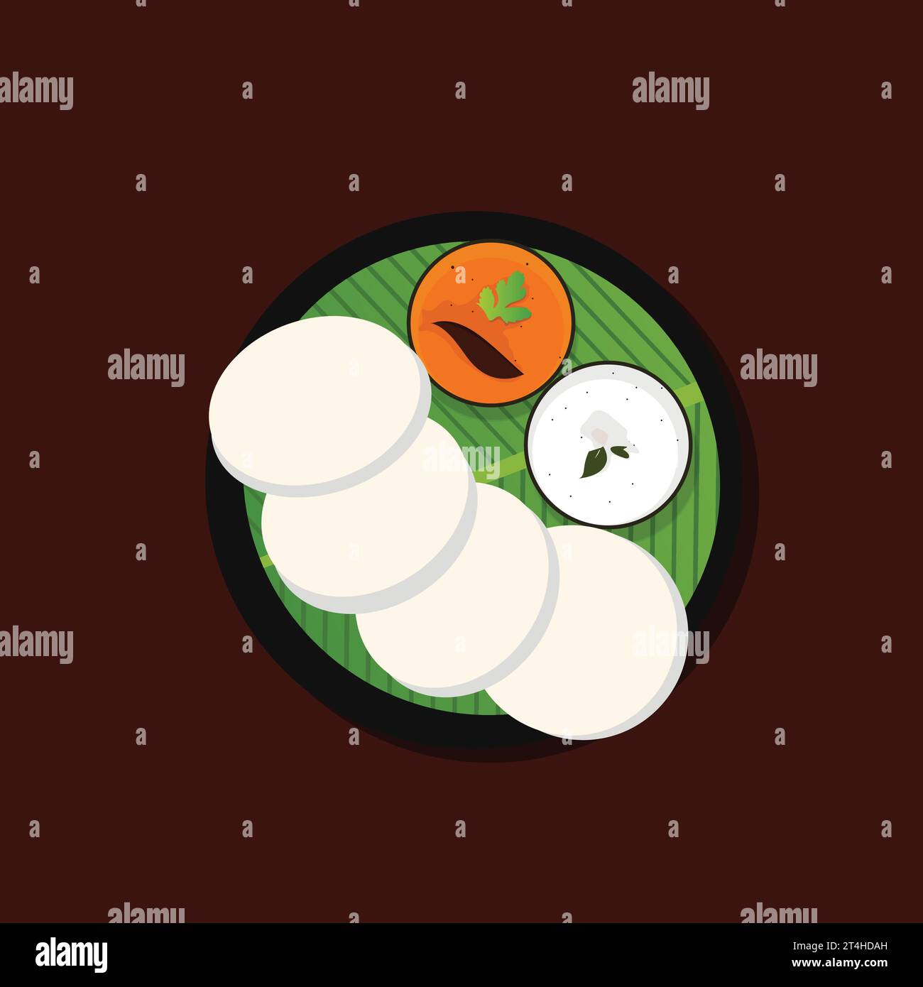 South indian food idli chutney Stock Vector Images - Alamy