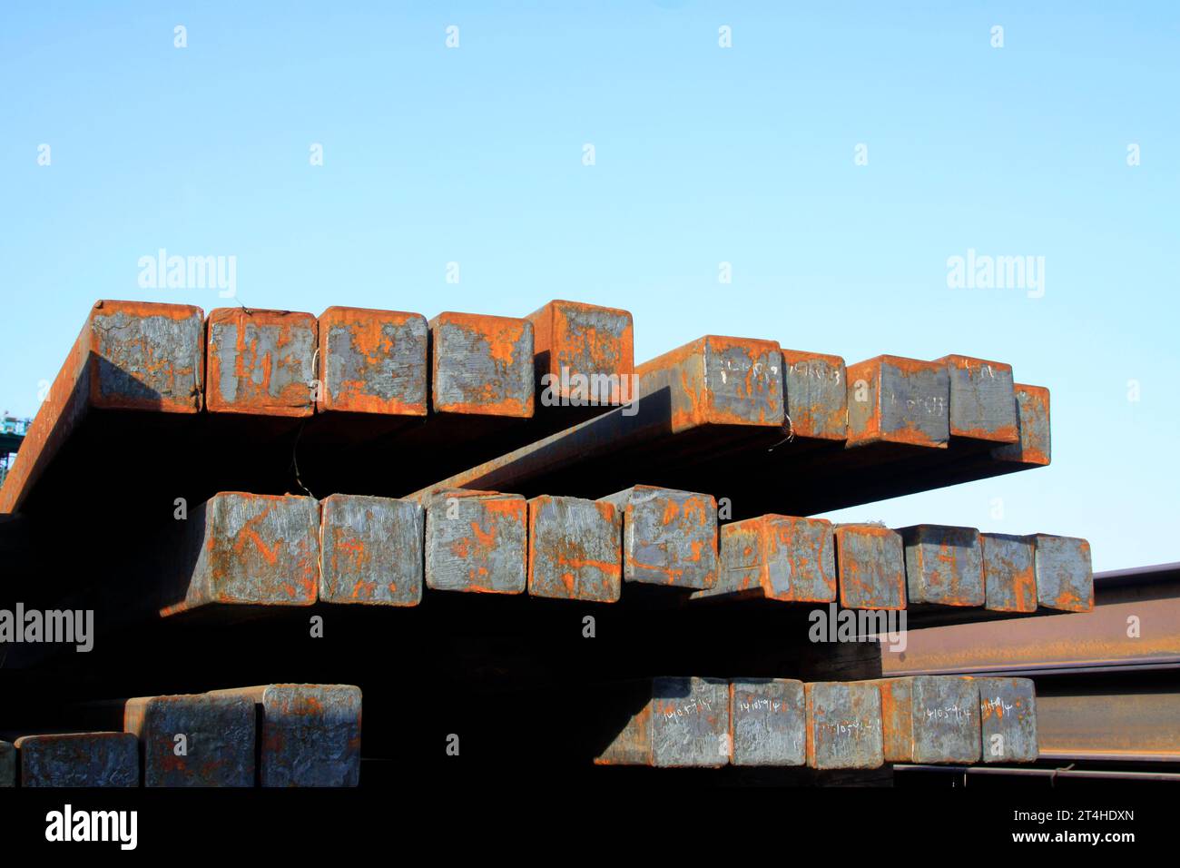 Oxidation rust steel ingot, closeup of photo Stock Photo - Alamy