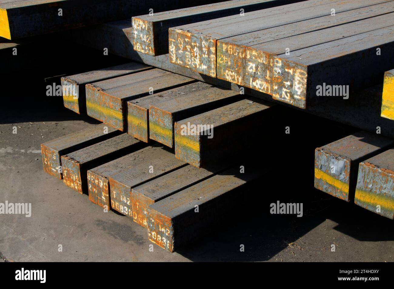 Oxidation rust steel ingot, closeup of photo Stock Photo - Alamy
