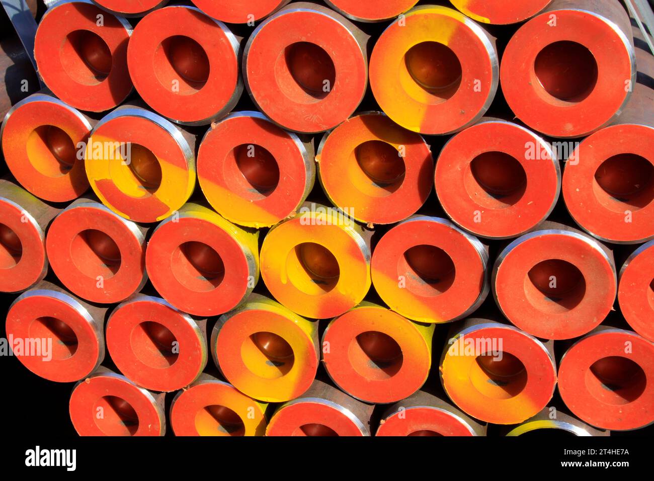 Steel pipe cross section features, closeup of photo Stock Photo - Alamy