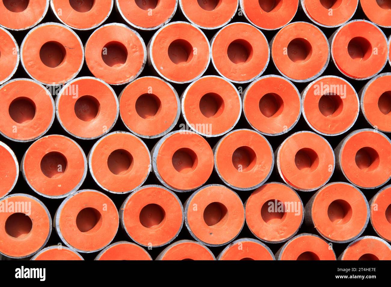 Steel pipe cross section features, closeup of photo Stock Photo - Alamy
