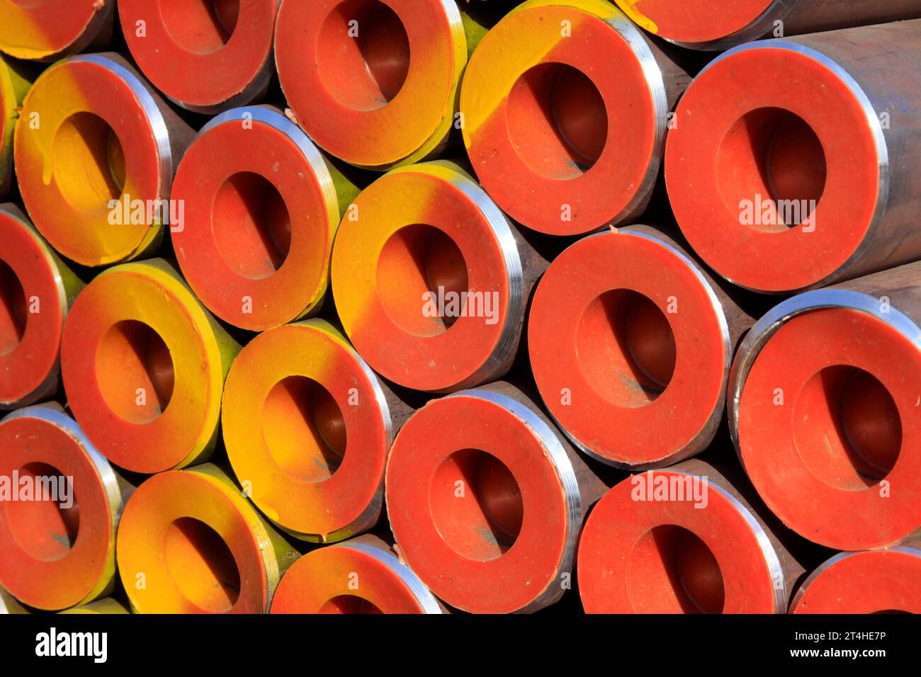Steel pipe cross section features, closeup of photo Stock Photo - Alamy