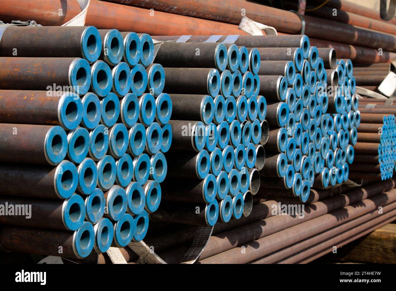 Steel pipe cross section features, closeup of photo Stock Photo - Alamy
