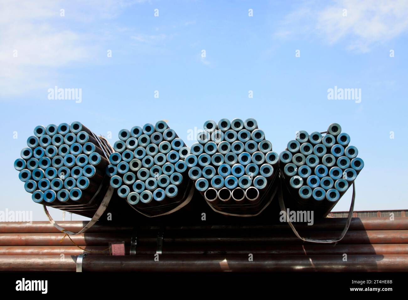 Steel pipe cross section features, closeup of photo Stock Photo - Alamy
