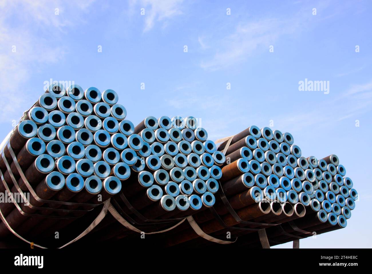Steel pipe cross section features, closeup of photo Stock Photo - Alamy