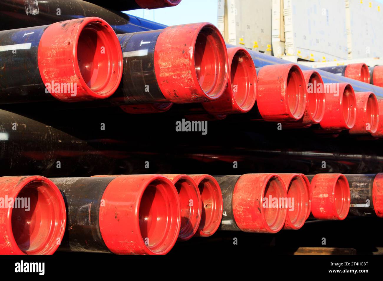 Steel pipe cross section features, closeup of photo Stock Photo - Alamy