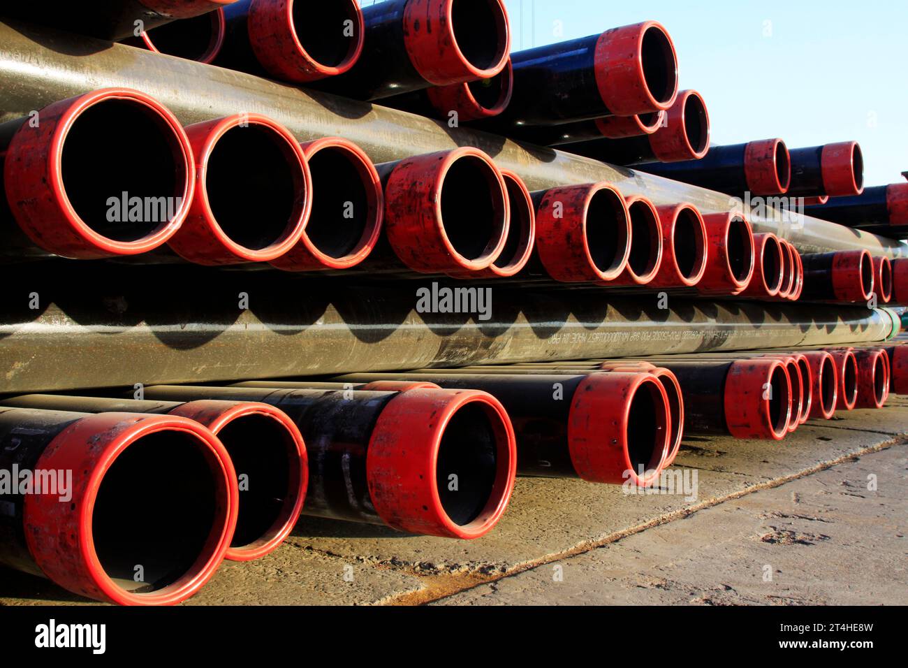 Steel pipe cross section features, closeup of photo Stock Photo - Alamy