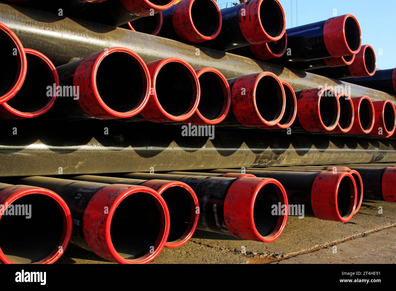 Steel pipe cross section features, closeup of photo Stock Photo - Alamy