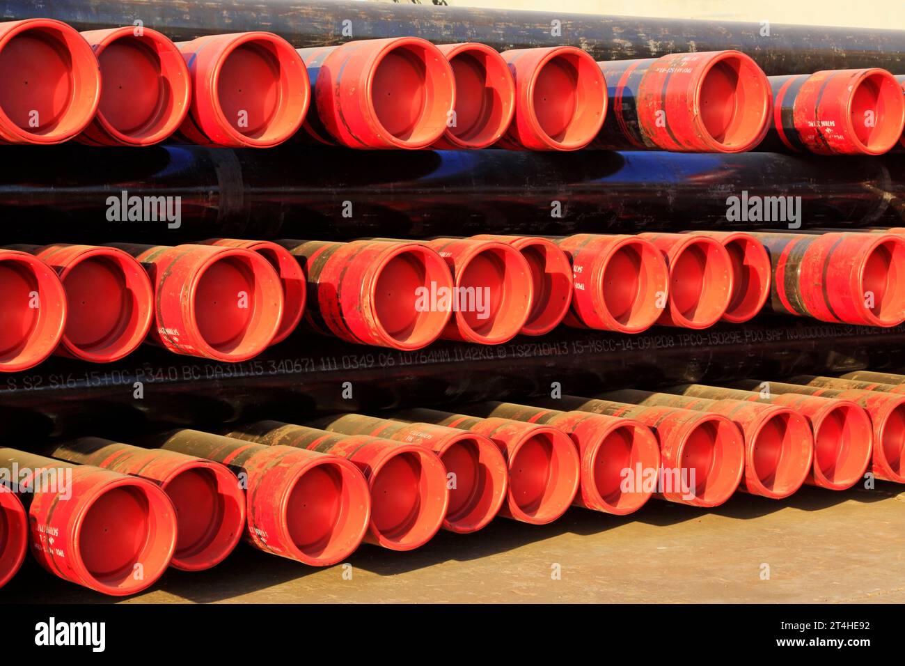Steel pipe cross section features, closeup of photo Stock Photo - Alamy