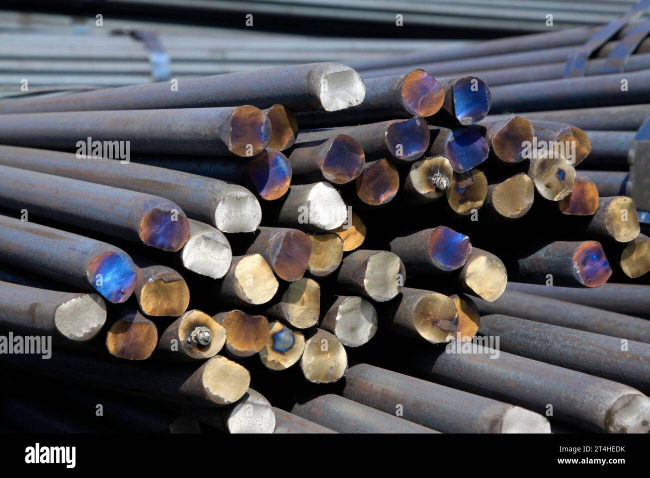steel bar cross section features, closeup of photo Stock Photo - Alamy