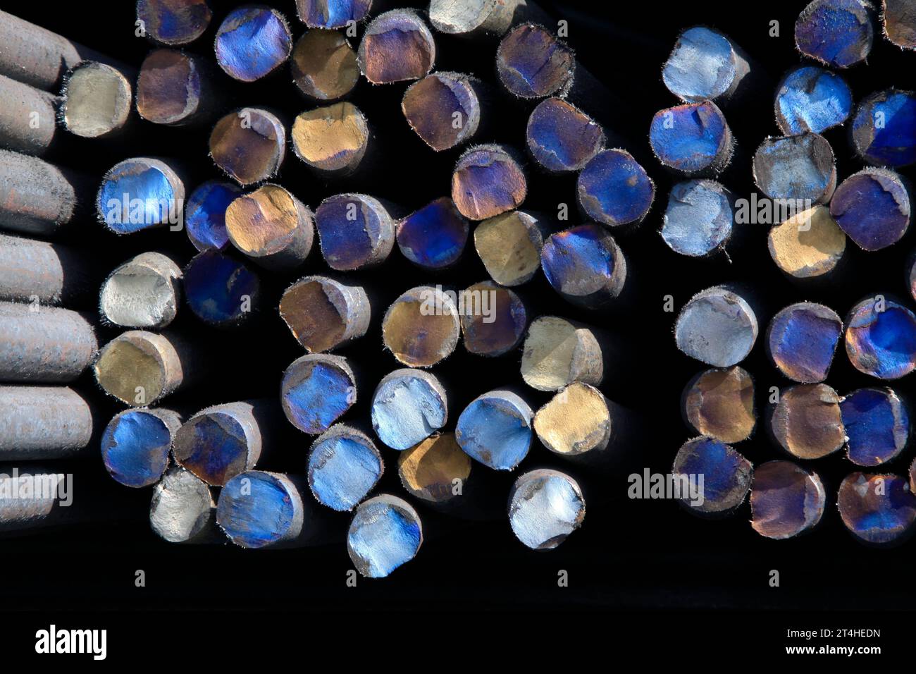 steel bar cross section features, closeup of photo Stock Photo - Alamy
