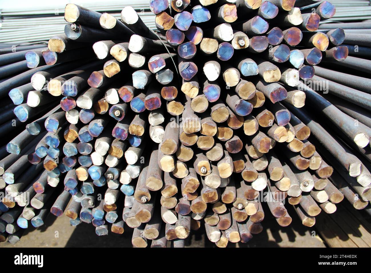 steel bar cross section features, closeup of photo Stock Photo - Alamy
