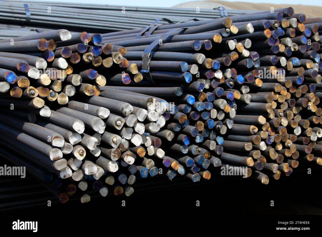 steel bar cross section features, closeup of photo Stock Photo - Alamy