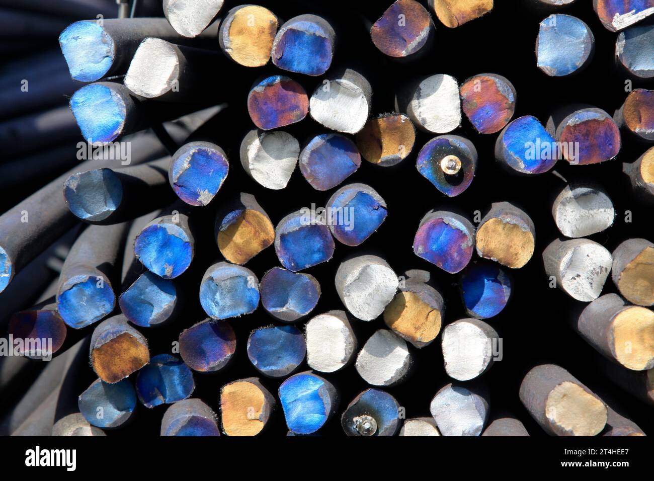 steel bar cross section features, closeup of photo Stock Photo - Alamy