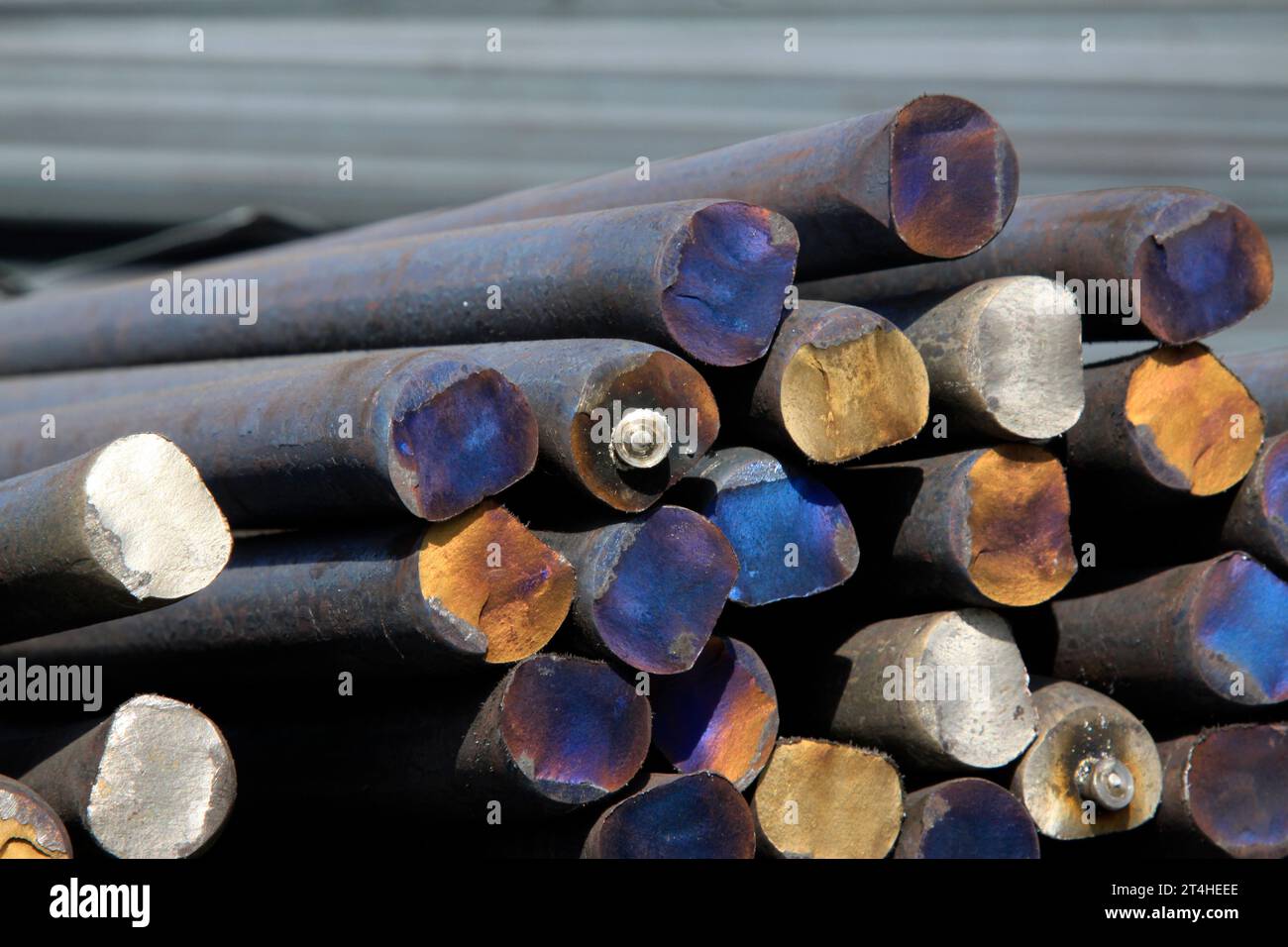 steel bar cross section features, closeup of photo Stock Photo - Alamy