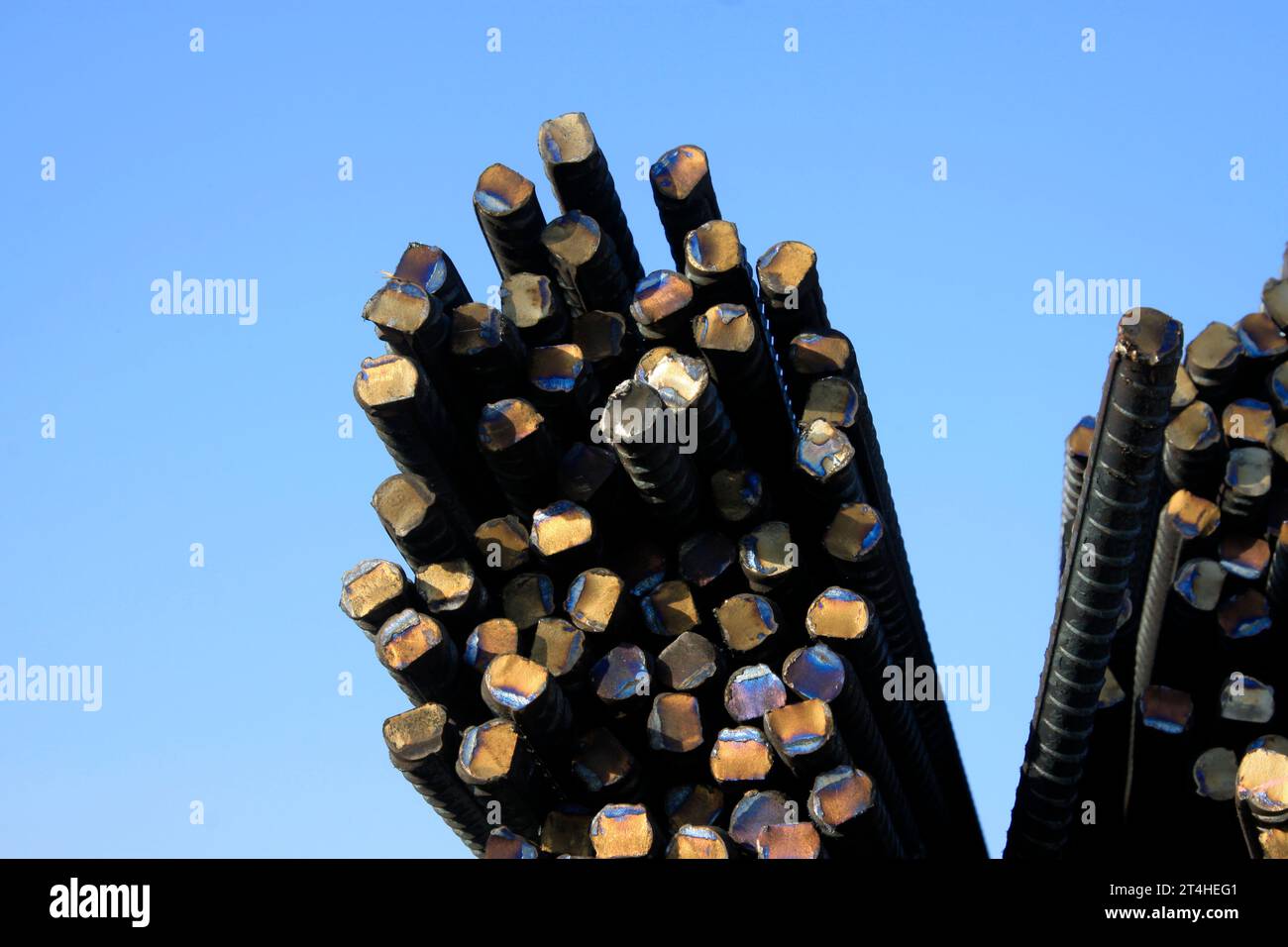 steel bar cross section features, closeup of photo Stock Photo - Alamy