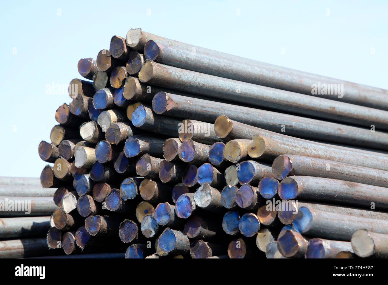 steel bar cross section features, closeup of photo Stock Photo - Alamy
