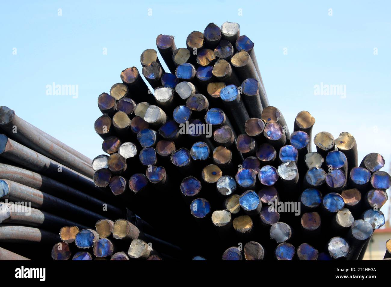 steel bar cross section features, closeup of photo Stock Photo - Alamy