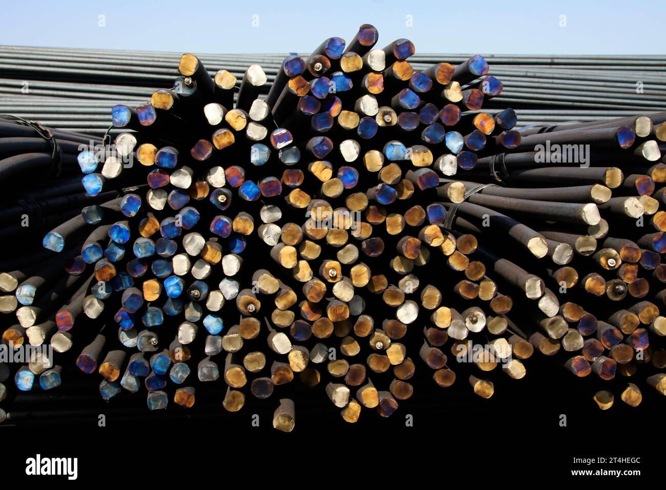 steel bar cross section features, closeup of photo Stock Photo - Alamy