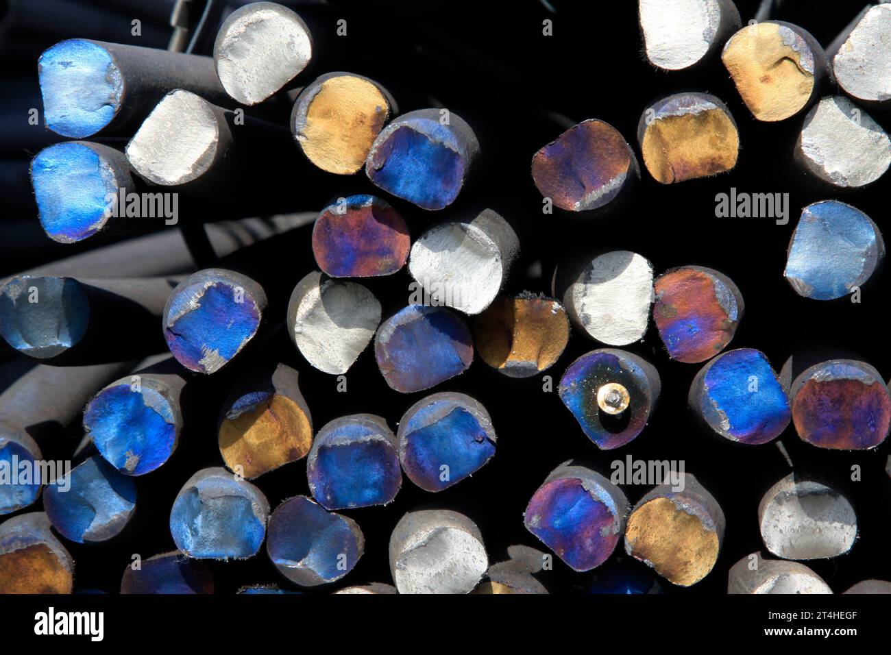 steel bar cross section features, closeup of photo Stock Photo - Alamy