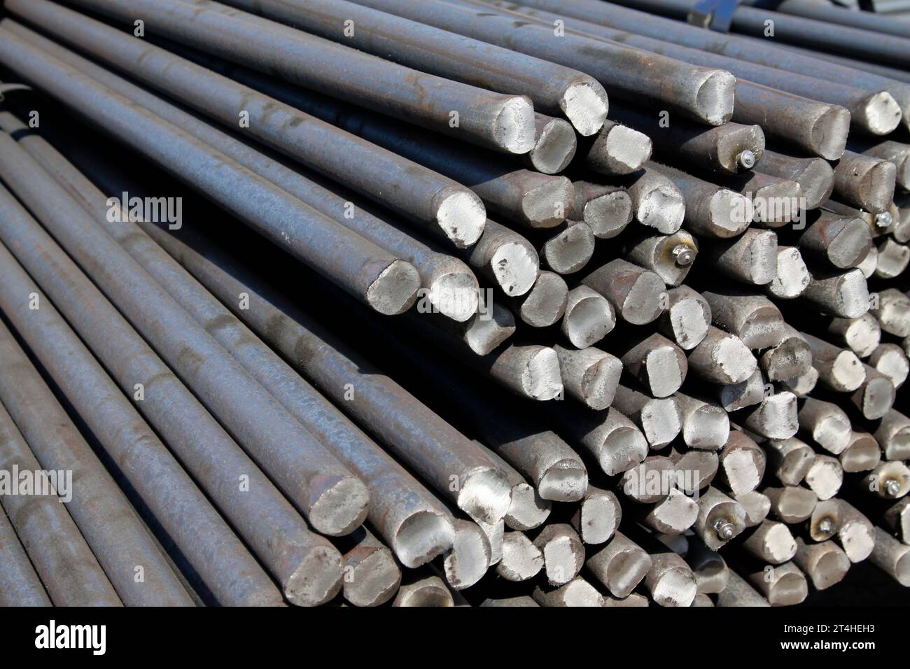 steel bar cross section features, closeup of photo Stock Photo - Alamy