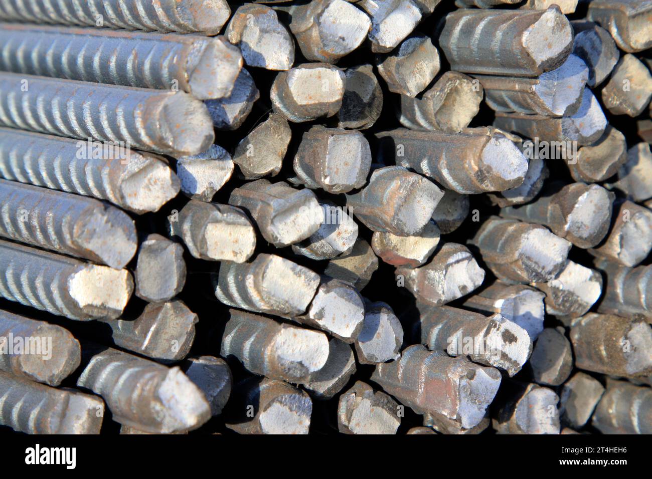 steel bar cross section features, closeup of photo Stock Photo - Alamy