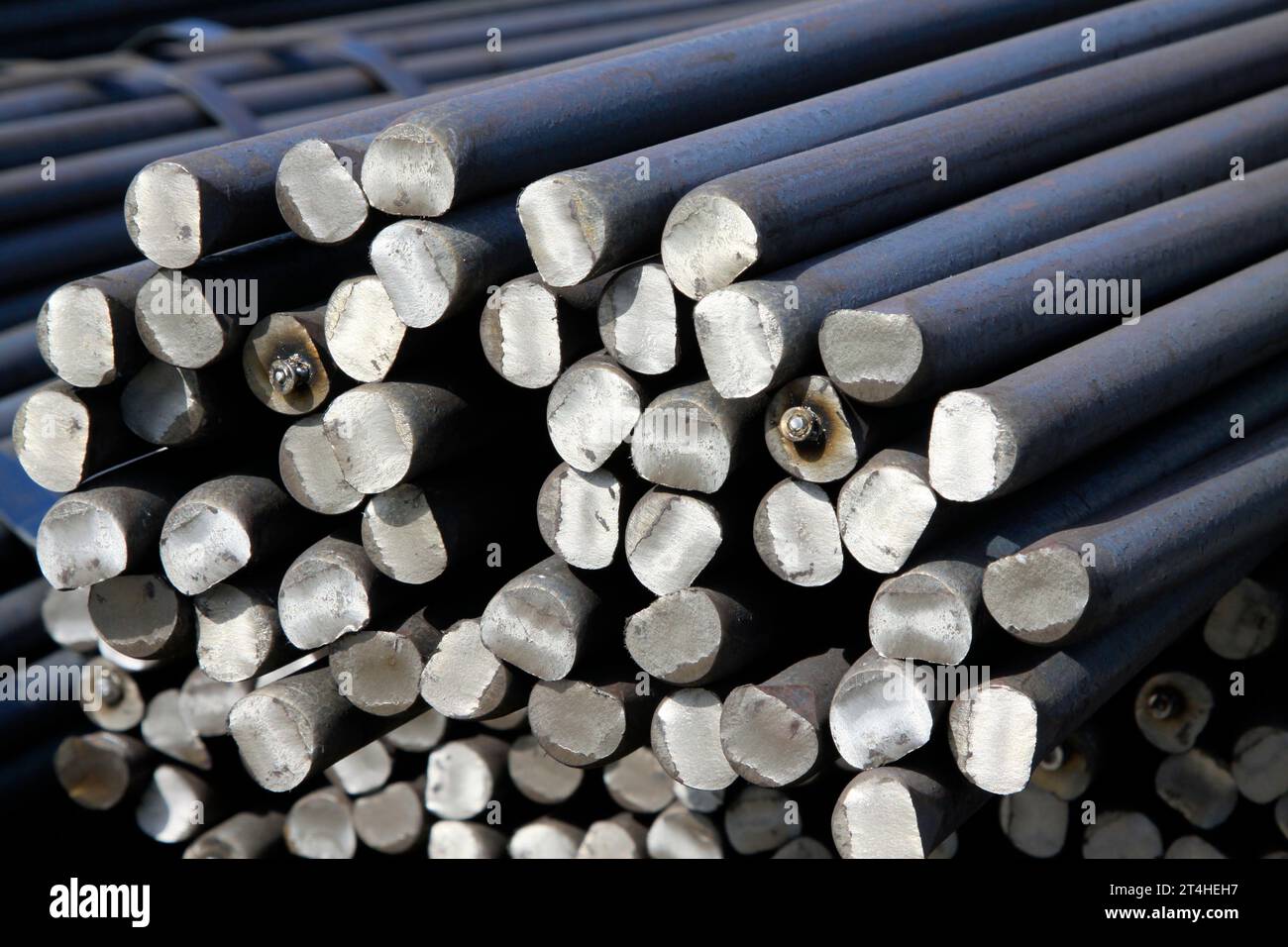 steel bar cross section features, closeup of photo Stock Photo - Alamy