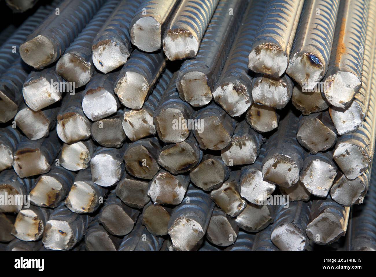 steel bar cross section features, closeup of photo Stock Photo - Alamy
