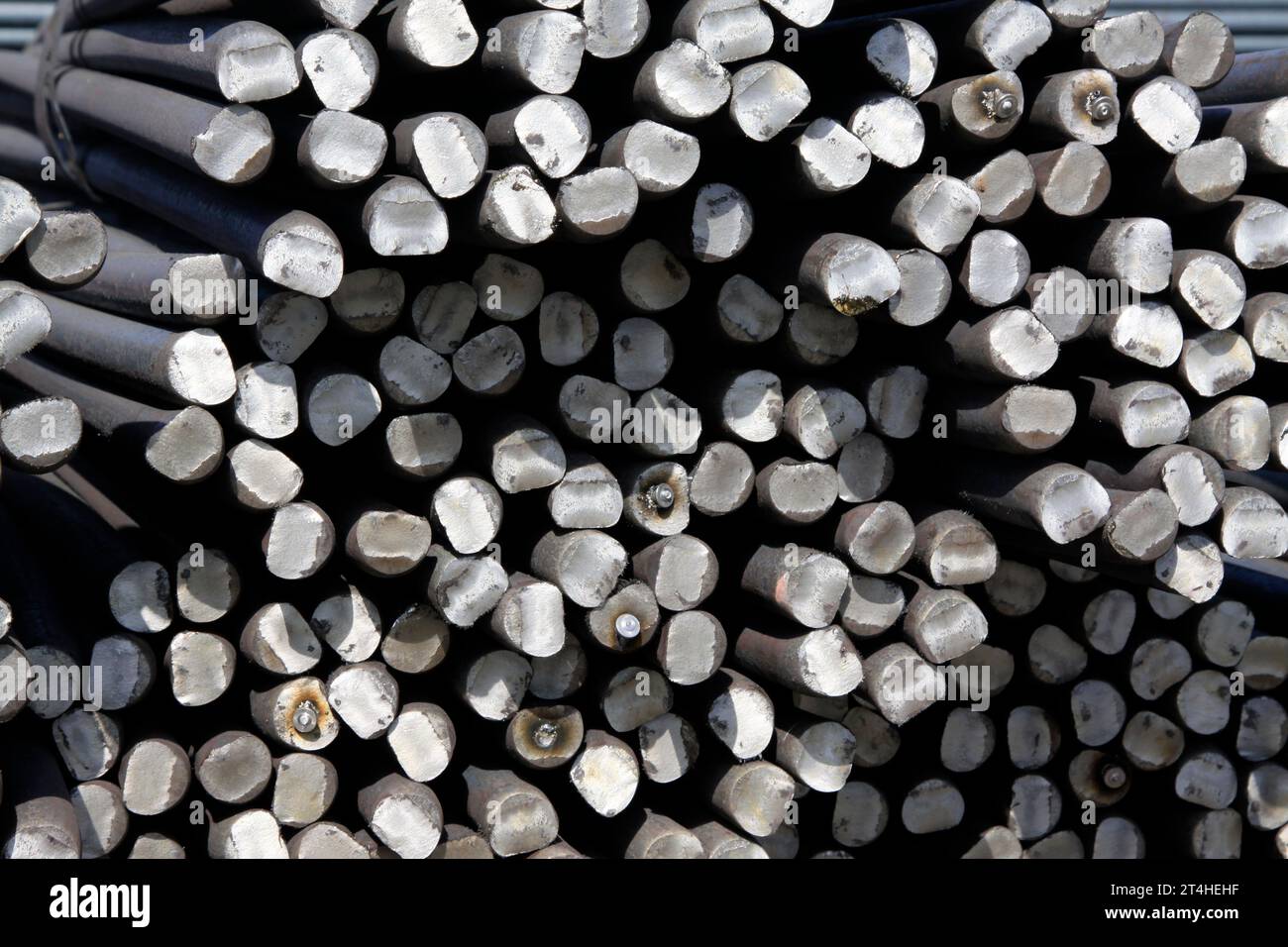 steel bar cross section features, closeup of photo Stock Photo - Alamy