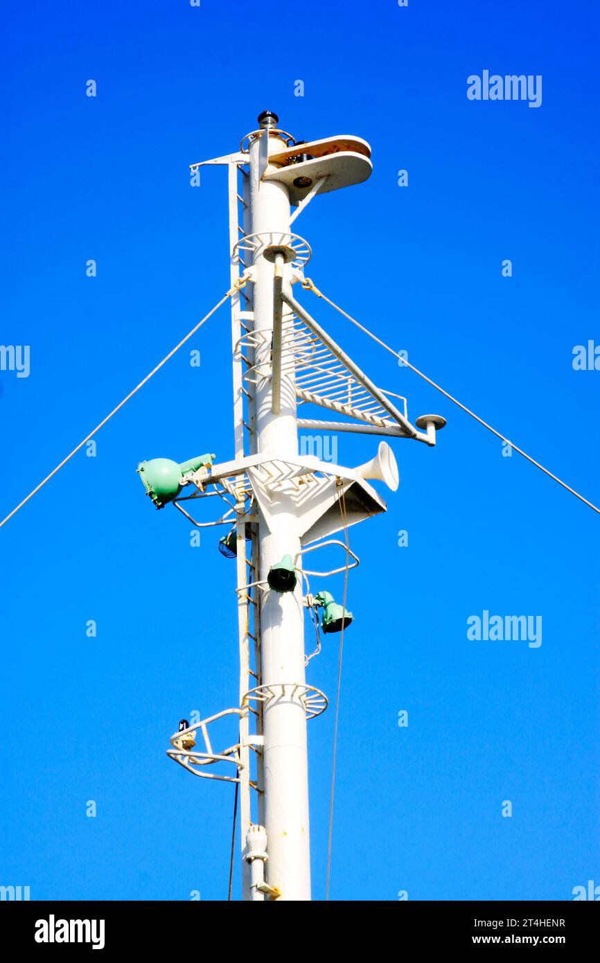 Cargo ship signal device, closeup of photo Stock Photo - Alamy