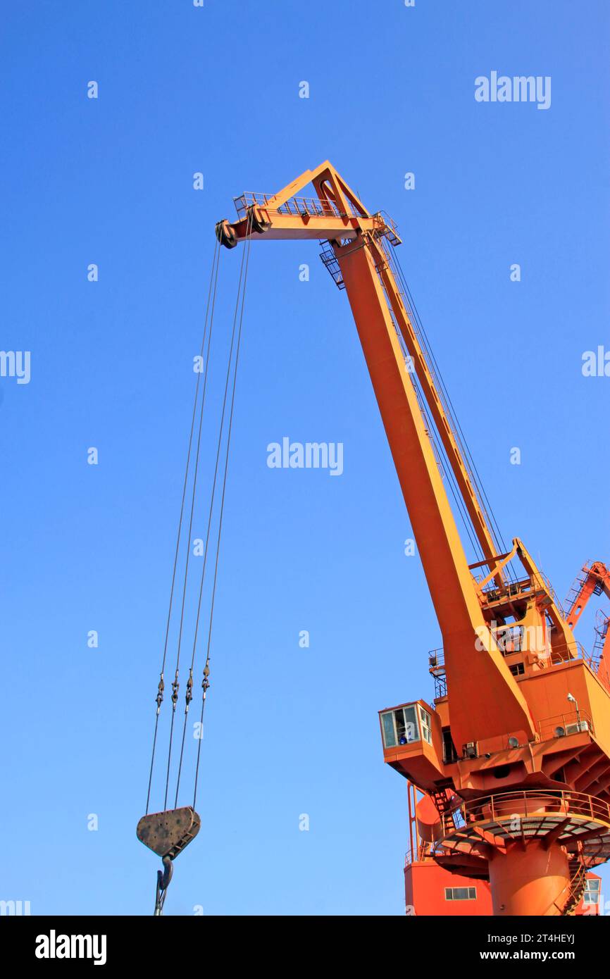 Portal crane lazy arm, closeup of photo Stock Photo - Alamy