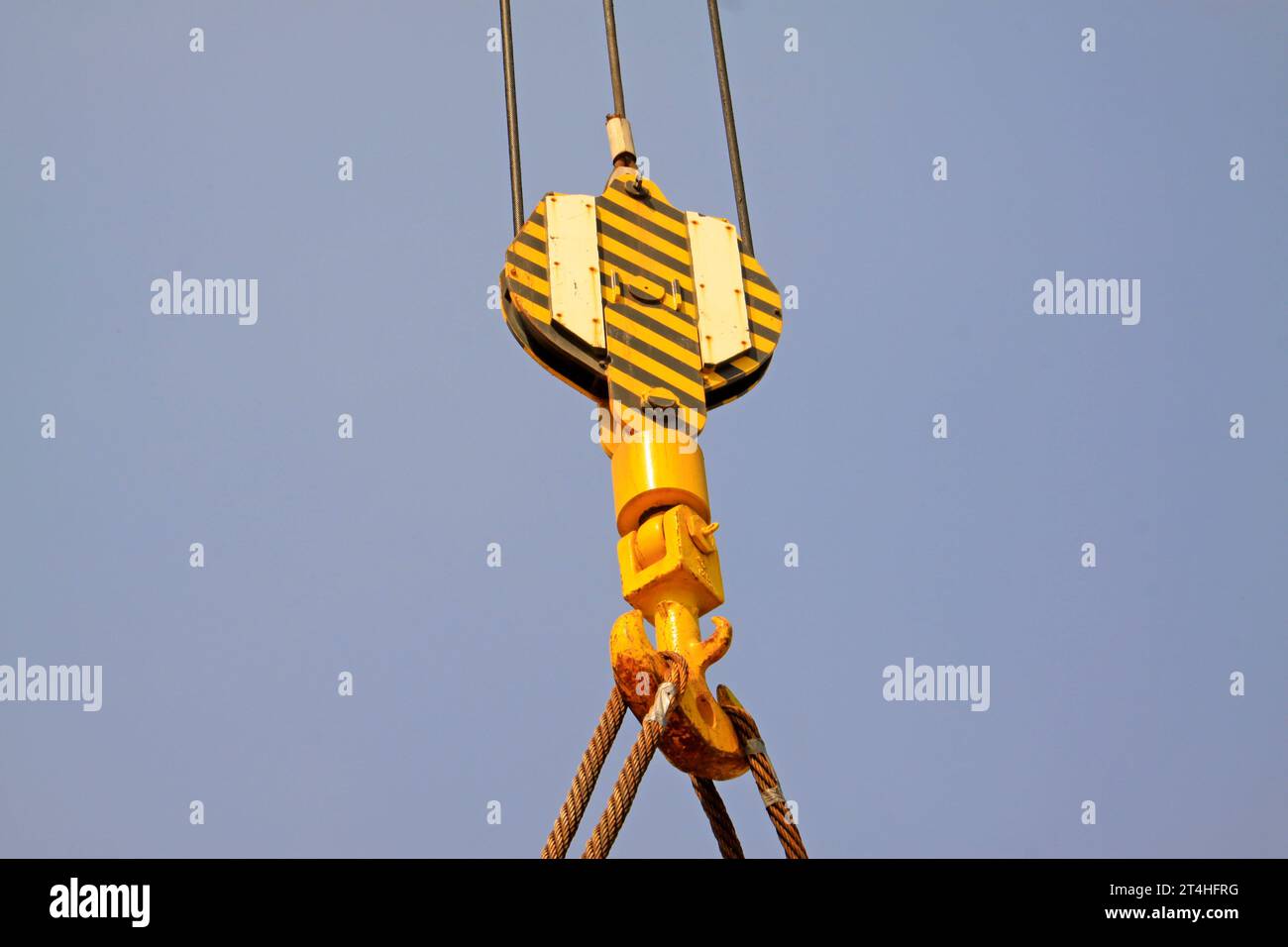 crane sling in the sky, closeup of photo Stock Photo - Alamy