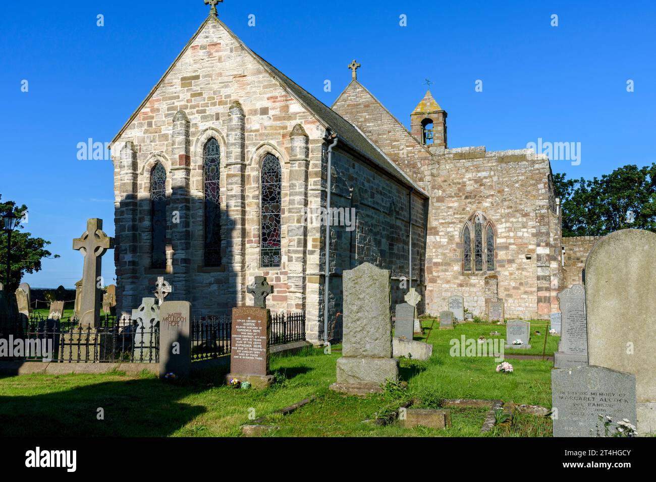 The Parish Church of St. Mary, Holy Island, Northumberland, England, UK ...