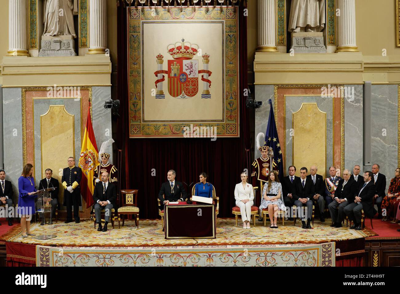 Crown Princess Leonor of Spain for the ceremony of Crown Princess ...
