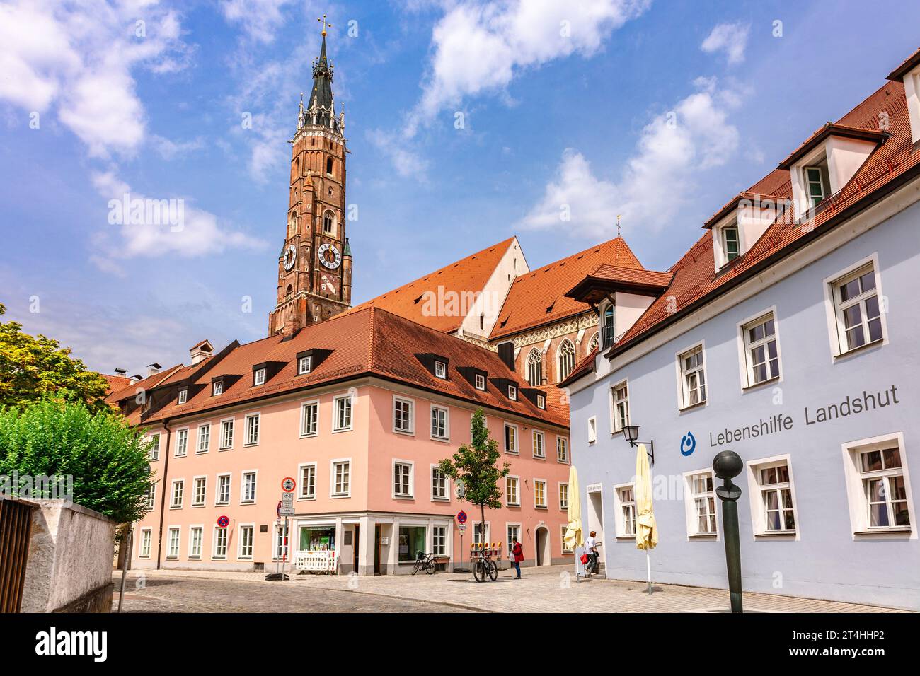 Landshut, Germany - July 24, 2023: View of Sankt Martin Kirche ...