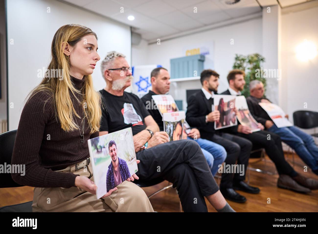 THE HAGUE - Family members and relatives of Israeli hostages speak to ...