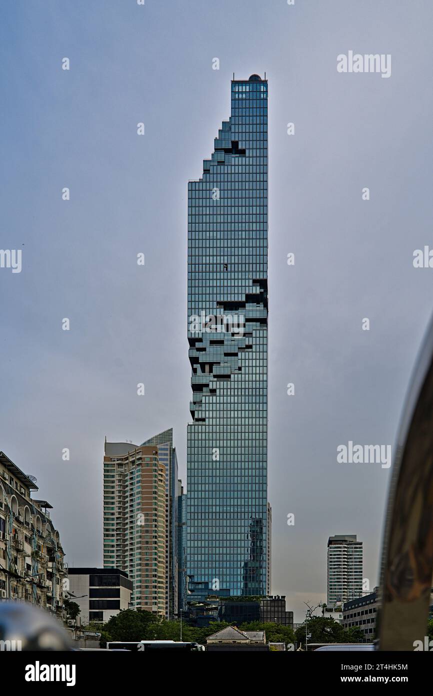 King Power Mahanakhon office tower with viewing plattform Stock Photo ...