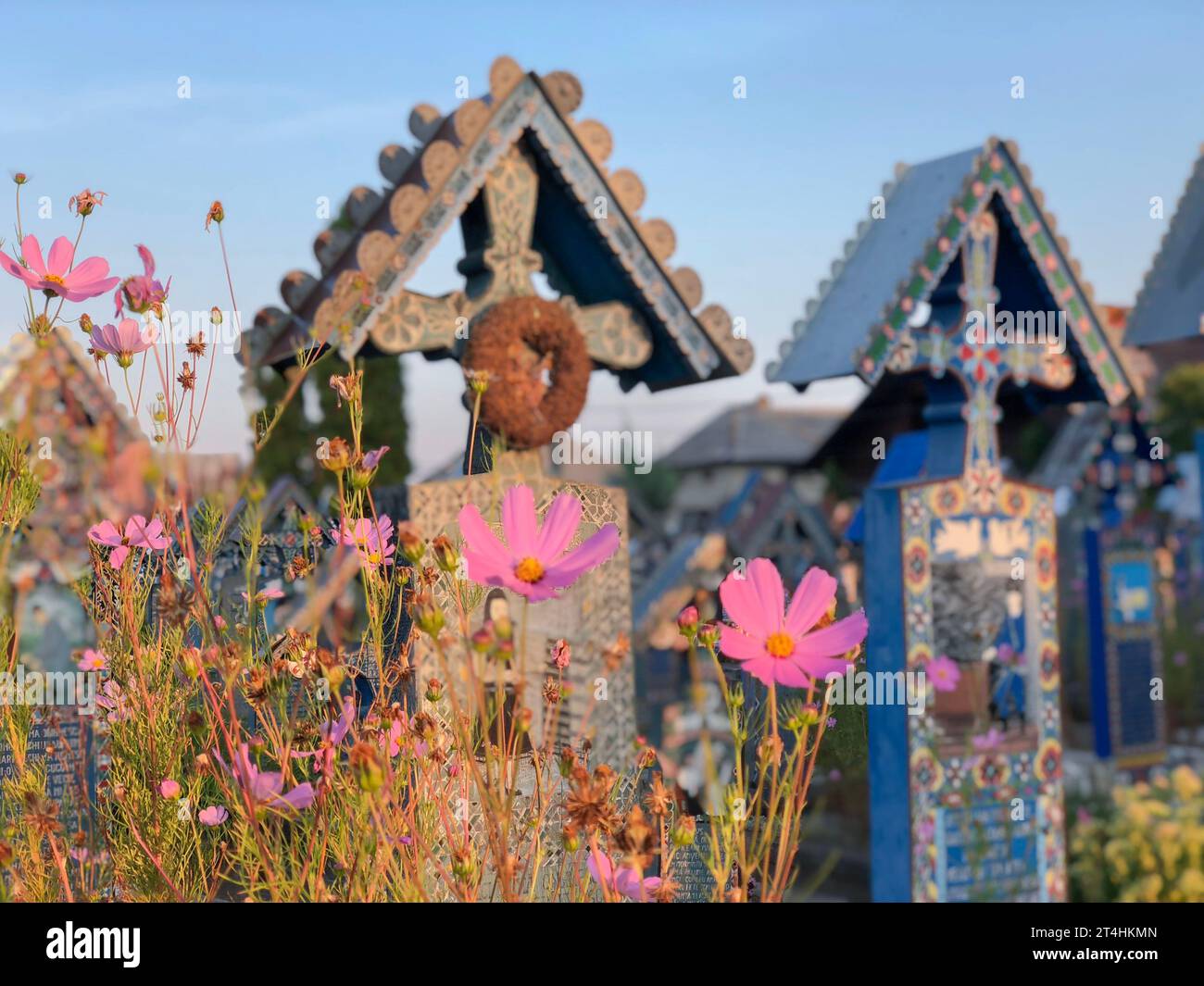 Merry Cemetery one of landmarks of Romania, in Maramuresh Sapanta ...