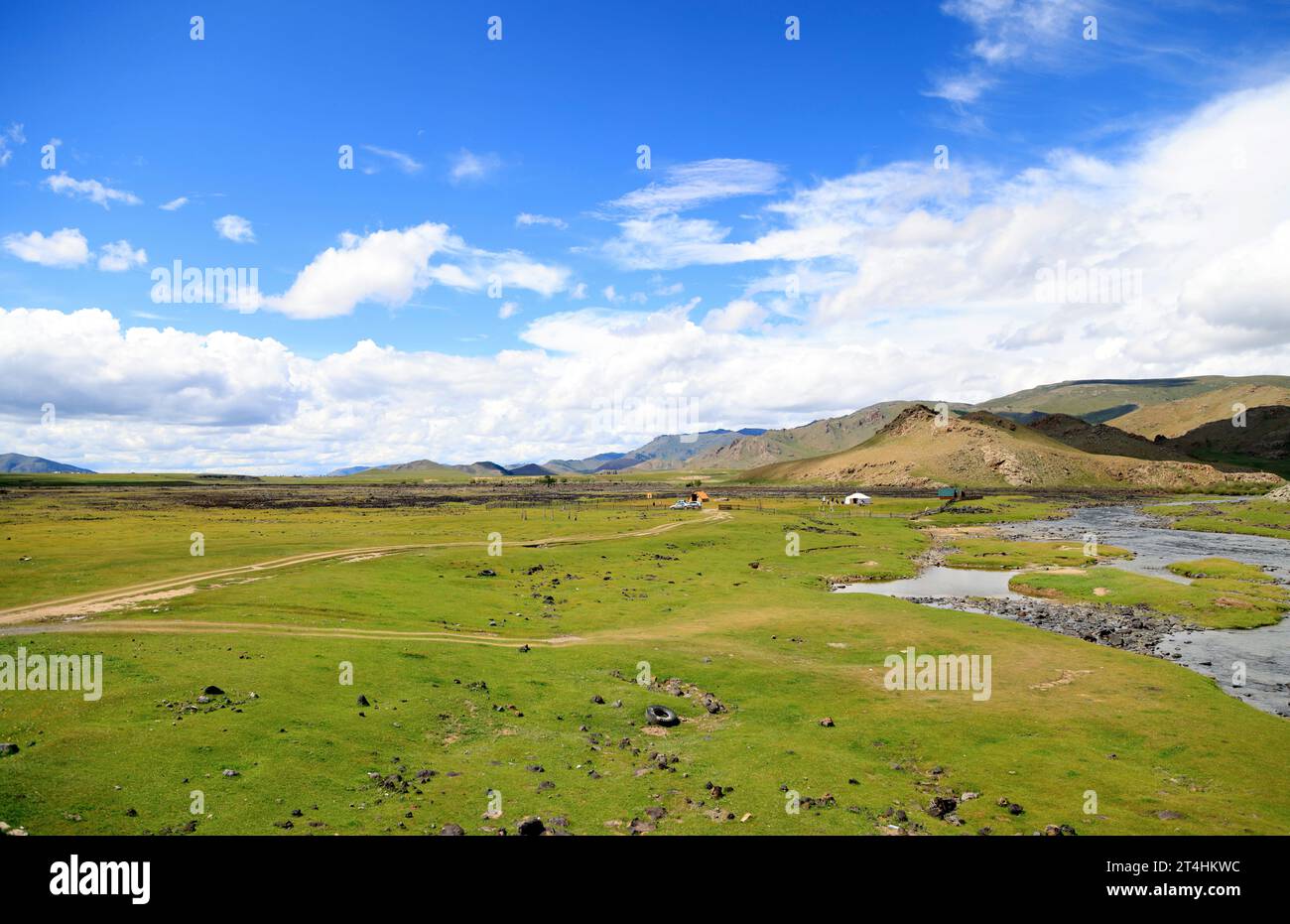 Landscape of the Orkhon Valley in Mongolia Stock Photo - Alamy