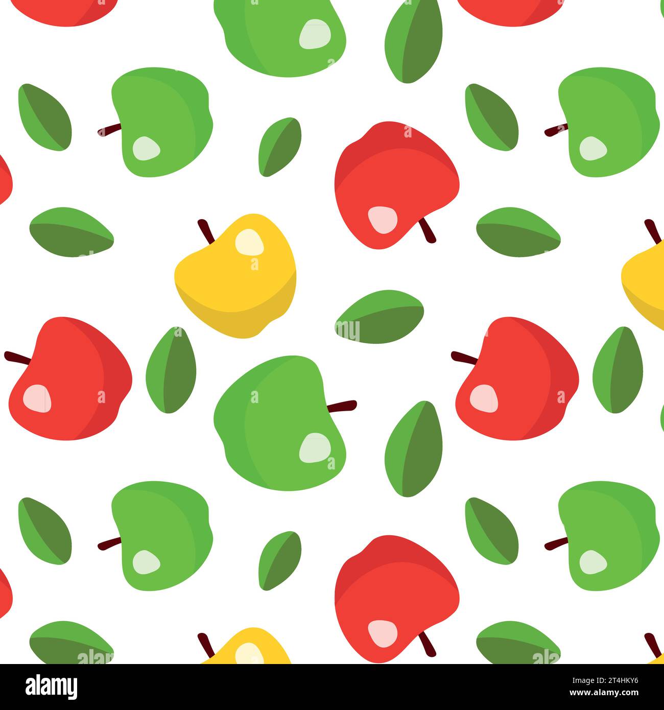 pattern apples on a transparent background in the style of flat vector ...