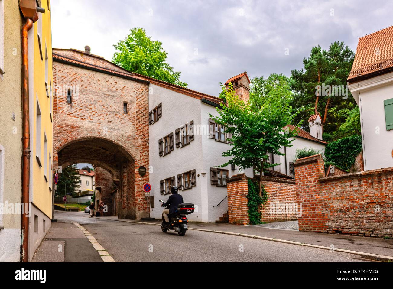 Landshut, Germany - July 24, 2023: Panoramic view of traditional ...